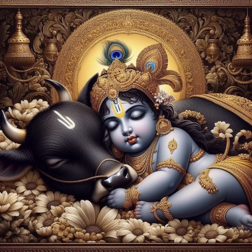 200+ Lord krishna childhood images - Radha Krishna childhood images