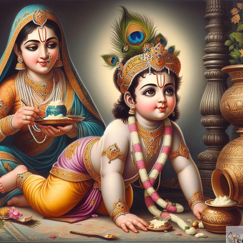 200+ Lord krishna childhood images - Radha Krishna childhood images