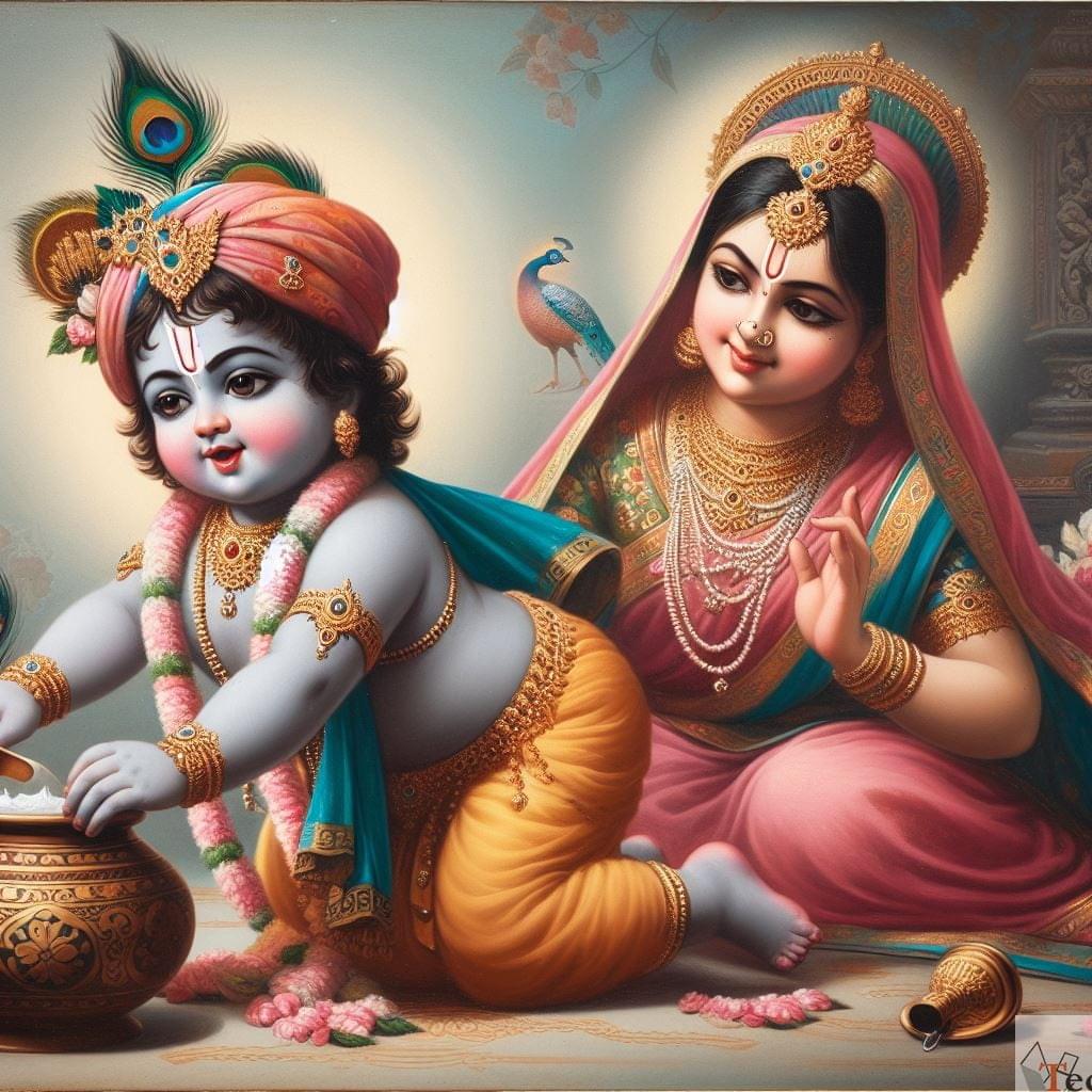 200+ Lord krishna childhood images - Radha Krishna childhood images